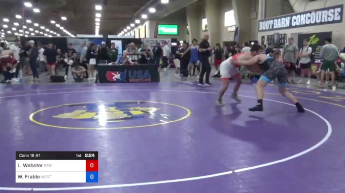 92 kg Cons 16 #1 - Logan Webster, Regional Training Center South vs ...