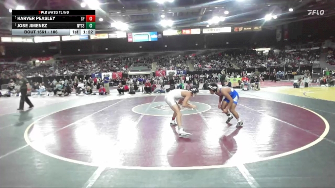 106 lbs 1st Place Match - Karver Peasley, Gonzaga Prep vs Jose Jimenez ...