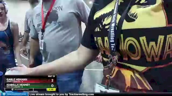 100 lbs Round 3 (10 Team) - Gable Hemann, Iowa T-Wrecks vs Isabella ...