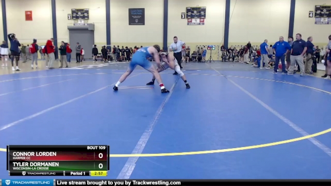 184 lbs Champ. Round 2 - Connor Lorden, Harper CC vs Tyler Dormanen ...