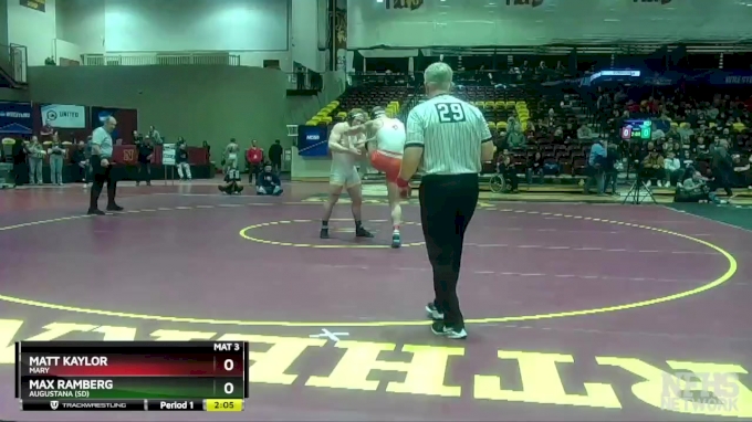 197 lbs 3rd Place Match - Matt Kaylor, Mary vs Max Ramberg, Augustana (SD)