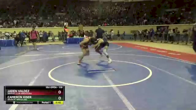 119 lbs Champ. Round 2 - Jaden Valdez, Wesley Club Wrestling vs Cameron ...