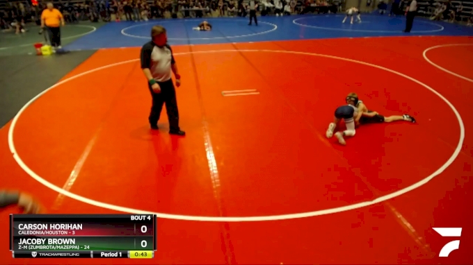 75 lbs Placement (4 Team) - Carson Horihan, Caledonia/Houston vs Jacoby Brown, Z-M (Zumbrota ...