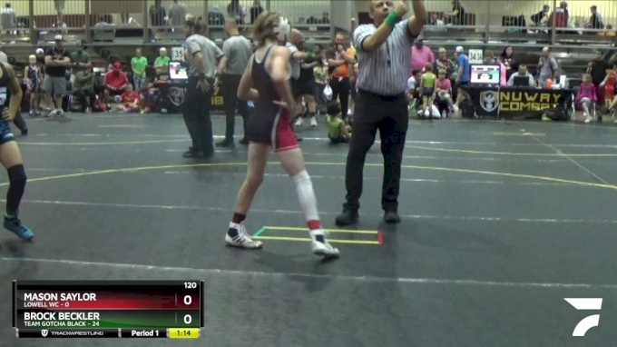 120 lbs Round 4 (6 Team) - Mason Saylor, Lowell WC vs Brock Beckler ...