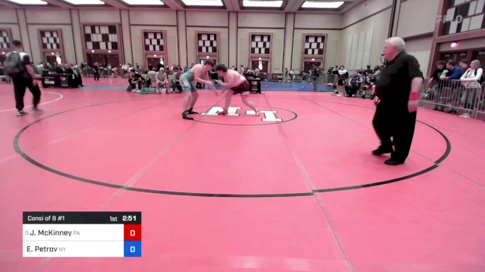 285 lbs Consi Of 8 #1 - Jace McKinney, Pa vs Eric Petrov, Ny