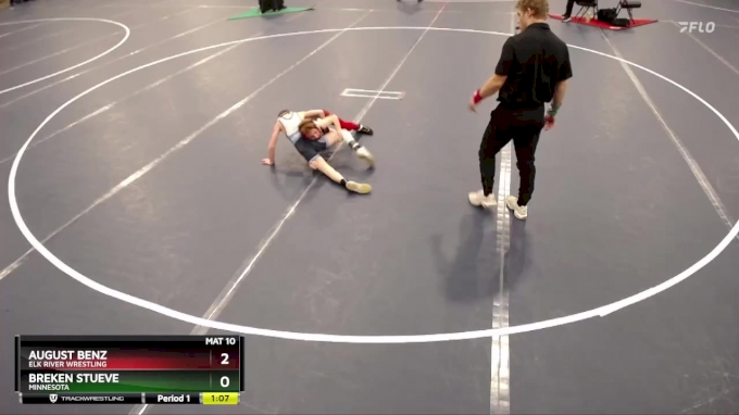 77 lbs Champ. Round 2 - Breken Stueve, Minnesota vs August Benz, Elk ...