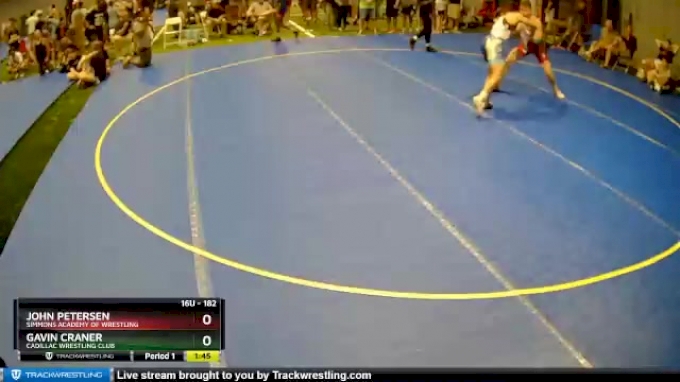 182 lbs Round 4 - John Petersen, Simmons Academy Of Wrestling vs Gavin ...