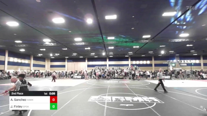 46 lbs 2nd Place - Angelo Sanchez, Hawkeye WC vs Jacques Finley ...