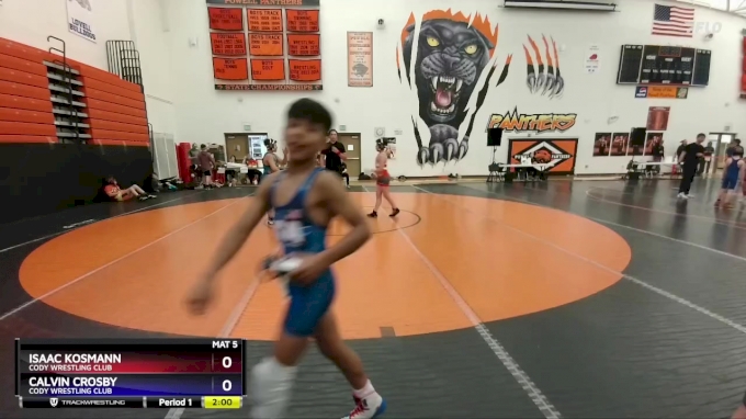 135 lbs Round 1 - Isaac Kosmann, Cody Wrestling Club vs Calvin Crosby ...