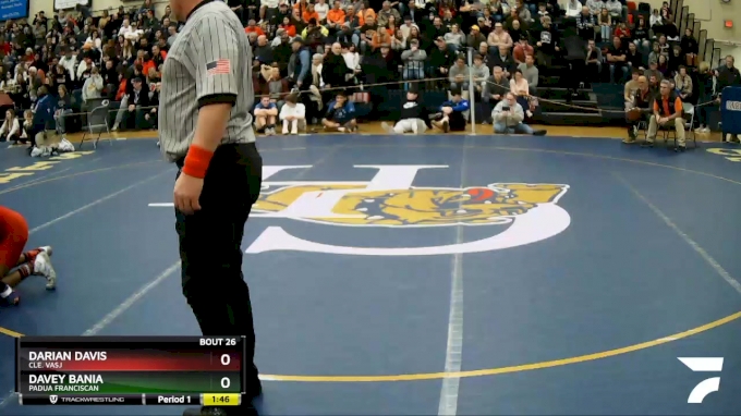 126 lbs Champ. Round 1 - Davey Bania, Padua Franciscan vs Darian Davis ...