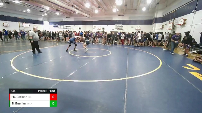 144 lbs Champ. Round 1 - Konner Carlson, Ellensburg vs Brecken Buehler ...