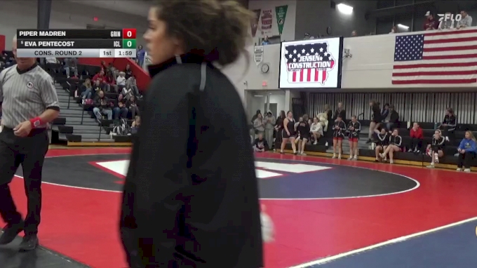 105 lbs Cons. Round 2 - Piper Madren, Grinnell vs Eva Pentecost, Iowa ...