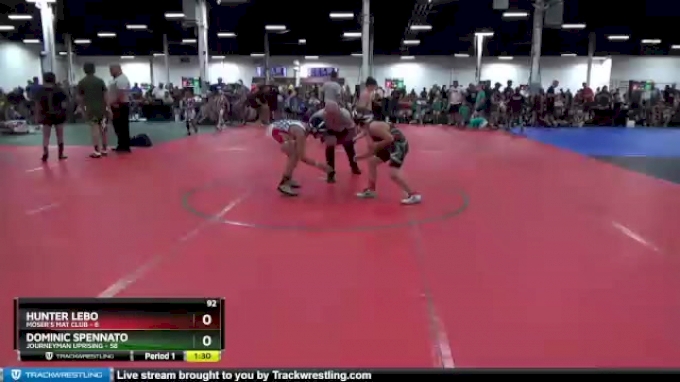 92 lbs Round 3 (8 Team) - Hunter Lebo, Moser`s Mat Club vs Dominic ...