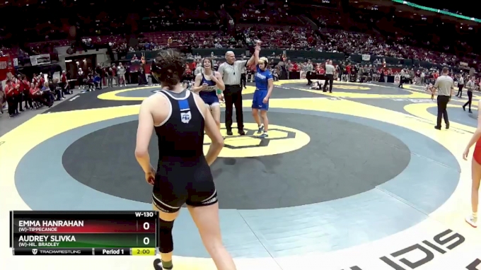 W-130 lbs Champ. Round 1 - Audrey Slivka, (W)-Hil. Bradley vs Emma ...