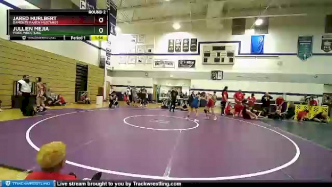 97 lbs Round 2 - Jared Hurlbert, DaMonte Ranch Mustangs vs Jullien ...