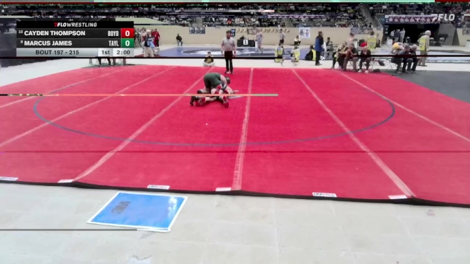 215 lbs Champ. Round 1 - Marcus James, Taylor County vs Cayden Thompson ...