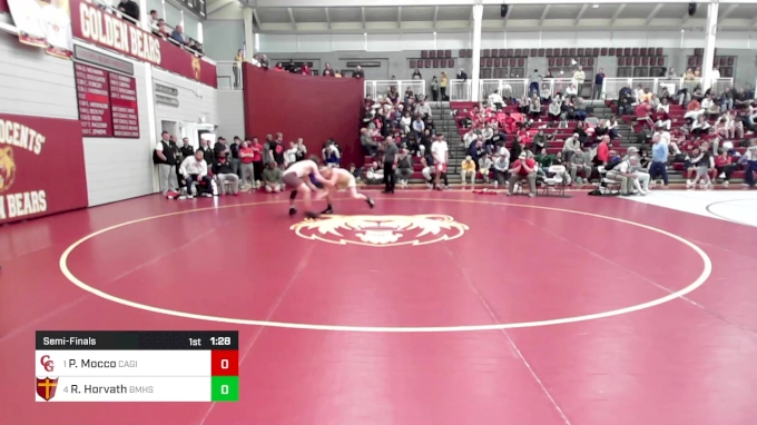 190 lbs Semifinal - Peter Mocco, Cardinal Gibbons vs Rory Horvath ...