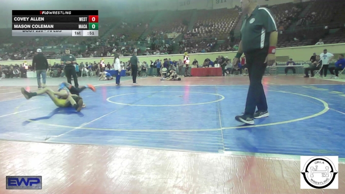 76 lbs Consi Of 8 #2 - Covey Allen, Westmoore Wresting vs Mason Coleman ...