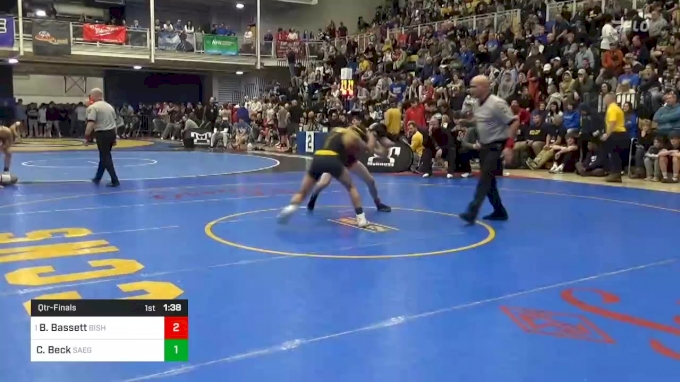 114 lbs Qtr-finals - Bo Bassett, Bishop McCort vs Carter Beck, Saegertown