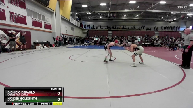 126 lbs Champ. Round 2 - Hayden Goldsmith, Boulder Creek vs Dionicio ...