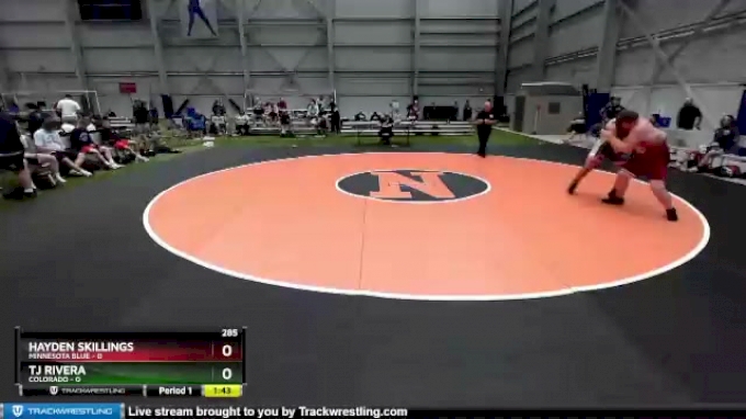 285 lbs Round 3 (8 Team) - Hayden Skillings, Minnesota Blue vs TJ ...