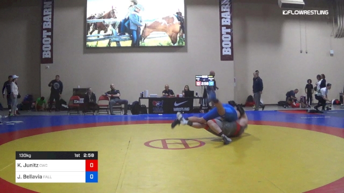 130 kg Round 1 - Karl Junitz, Chicago Wrestling Club vs Joseph T ...
