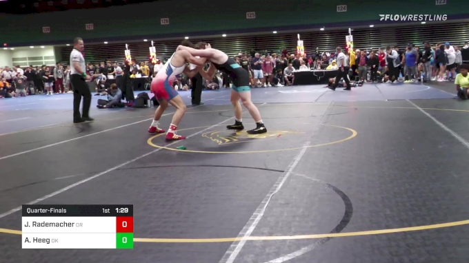182 lbs Quarterfinal - Justin Rademacher, OR vs Aj Heeg, OK
