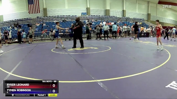 88 lbs 3rd Place Match - Ryker Leonard, OH vs Tymen Robinson, IL