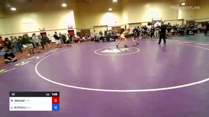 92 lbs Consi Of 32 #2 - Noah Wenzel, Izzy Style Wrestling vs Joshua ...