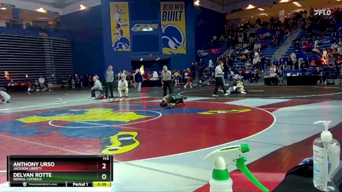 113 lbs Cons. Round 3 - Delvan Rotte, DePaul Catholic vs Anthony Urso ...