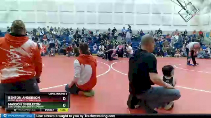 45 lbs Cons. Round 3 - Maxson Singleton, Contenders Wrestling Academy ...