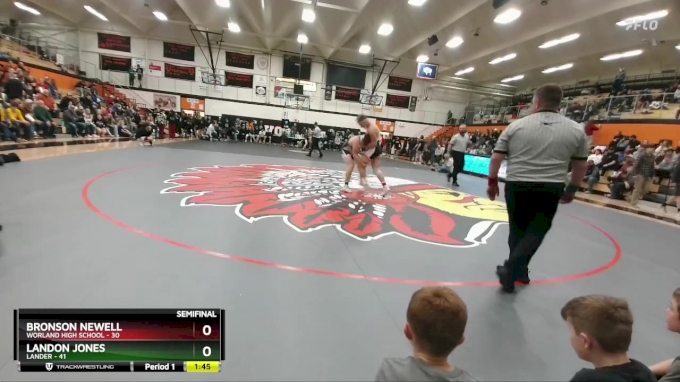 150 lbs Semifinal - Landon Jones, Lander vs Bronson Newell, Worland ...