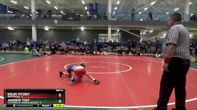 55 lbs Round 1 (6 Team) - Kolby Pitzen*, Brecksville vs Andrew Yost ...