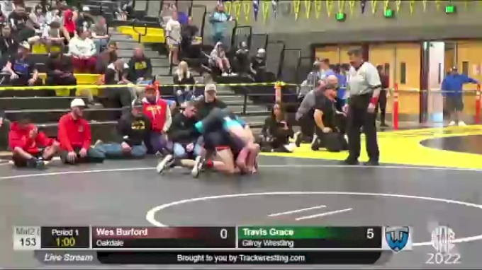 153 lbs 1st Place Match - Travis Grace, Gilroy Wrestling vs Wes Burford ...