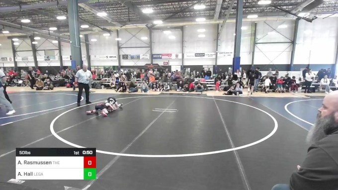 50 lbs Rr Rnd 4 - Adriel Rasmussen, The Rock Of Redmond vs Austin Hall ...