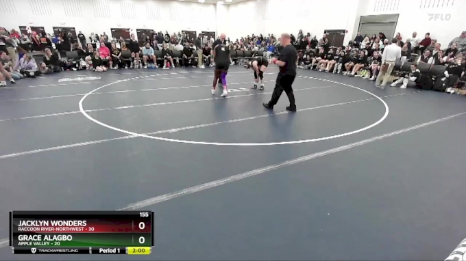 155 lbs Round 2 (3 Team) - Grace Alagbo, Apple Valley vs Jacklyn ...