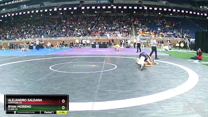 D3-126 lbs Champ. Round 1 - Ryan Moreno, Clare HS vs Alejandro Saldana ...