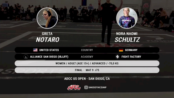 Greta Notaro vs Nora Naomi Schultz 2025 ADCC San Diego Open