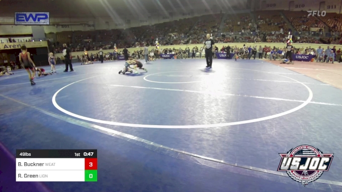 49 lbs Consi Of 8 #2 - Brylen Buckner, Weatherford Youth Wrestling vs ...