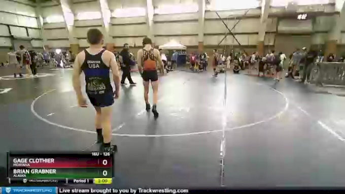 126 lbs Quarterfinal - Gage Clothier, Montana vs Brian Grabner, Alaska