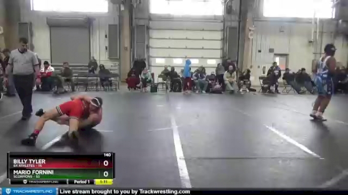 140 lbs Round 5 (6 Team) - Billy Tyler, 84 Athletes vs Mario Fornini ...