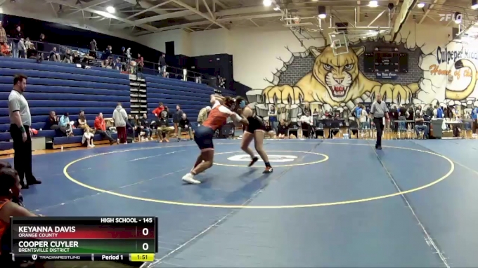 145 lbs 1st Place Match - Keyanna Davis, Orange County vs Cooper Cuyler ...