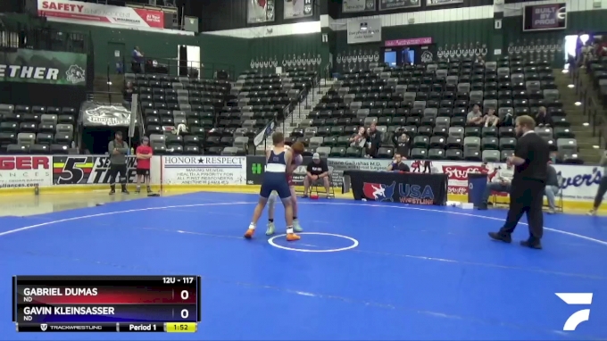 117 lbs Round 3 - Gabriel Dumas, ND vs Gavin Kleinsasser, ND