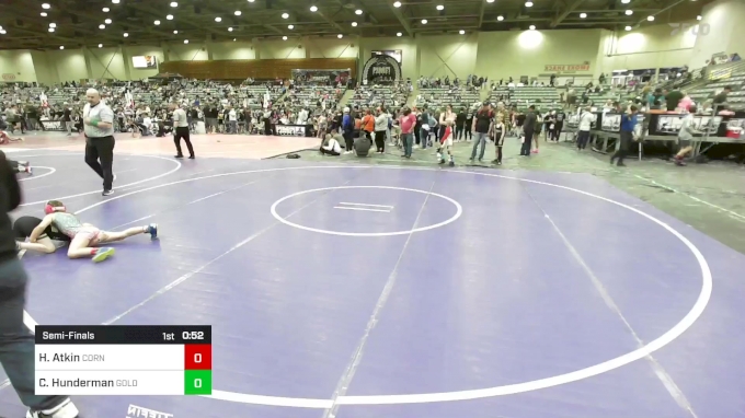 66 lbs Semifinal - Harper Atkin, Corning PAL vs Cadence Hunderman, Gold ...