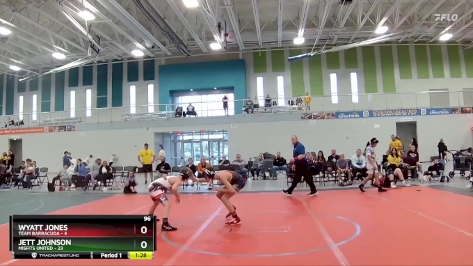 96 lbs Round 3 (6 Team) - Jett Johnson, Misfits United vs Wyatt Jones ...