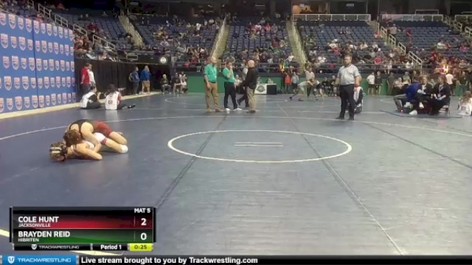 3A 113 lbs Cons. Round 3 - Cole Hunt, Jacksonville vs Brayden Reid ...