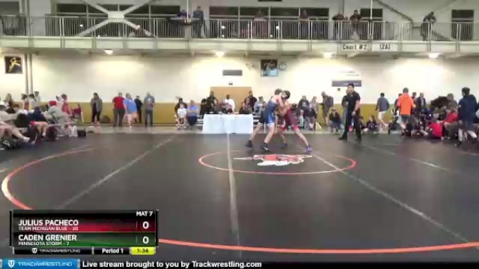 130 lbs Round 1 (8 Team) - Julius Pacheco, Team Michigan Blue vs Caden ...