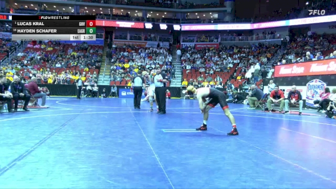 2A-157 lbs Champ. Round 2 - Lucas Kral, Garner-Hayfield/Ventura vs ...
