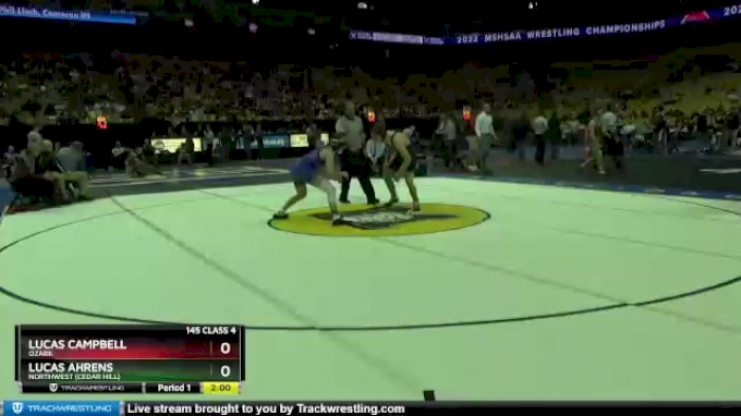 145 lbs Champ. Round 1 - Lucas Campbell, Ozark vs Lucas Ahrens ...