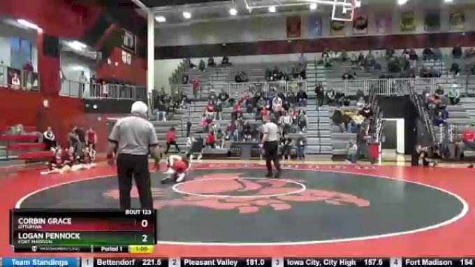 120 lbs 2nd Place Match - Corbin Grace, Ottumwa vs Logan Pennock, Fort ...